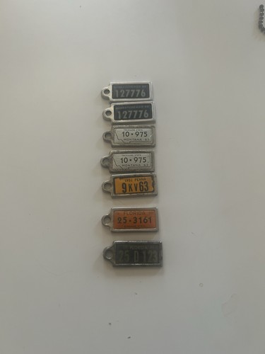Vintage Lot of Disabled Veterans Miniature License Plate Key Fobs | eBay