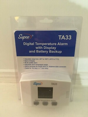 Supco TA33 Single Set Point Temperature Alarm with Digital Display | eBay