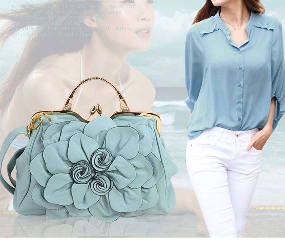Zzfab Big Flower Purse Shoulder Bag | eBay