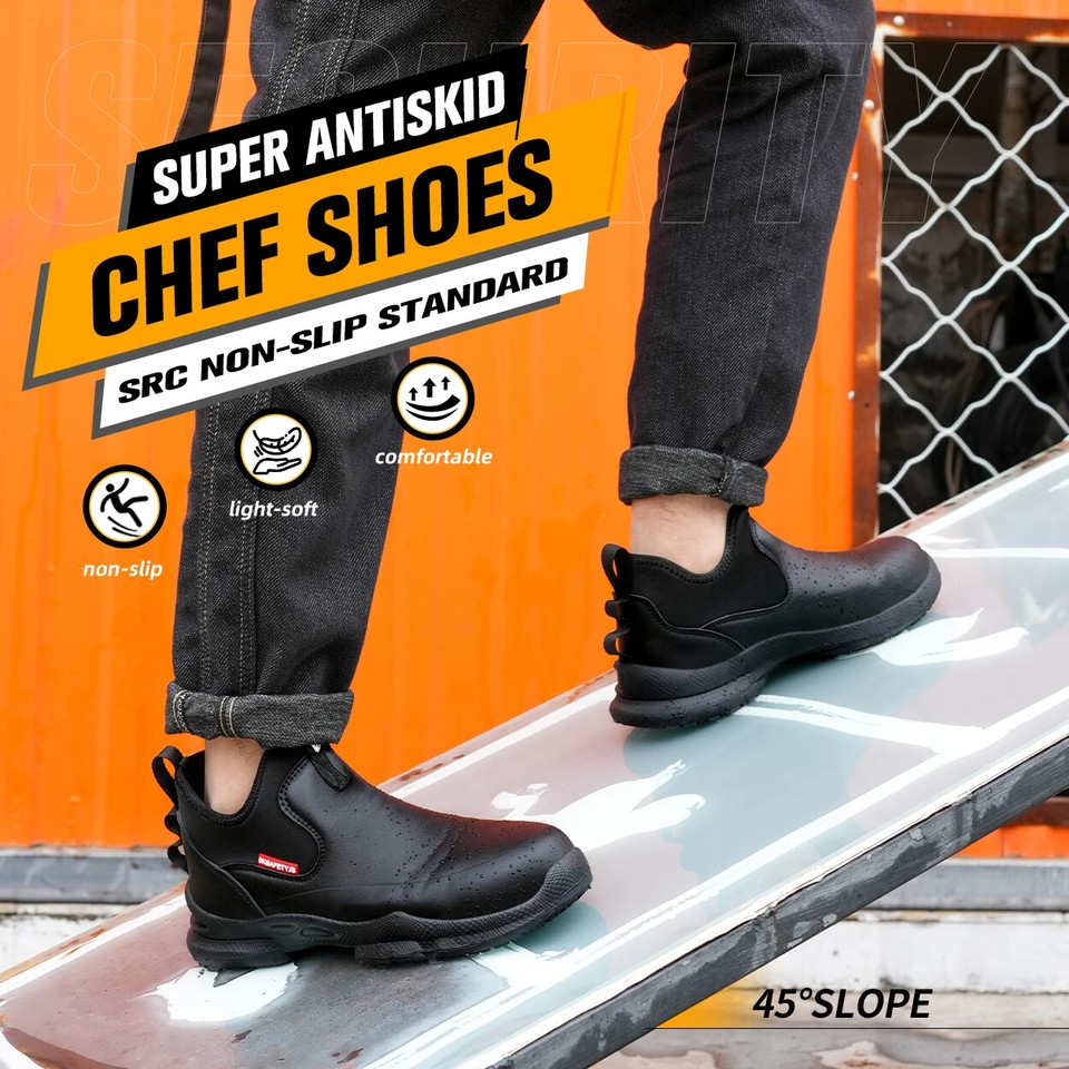 Chef Shoes Four Season Anti Slip Oil Resistant Waterproof Bathroom Men ...