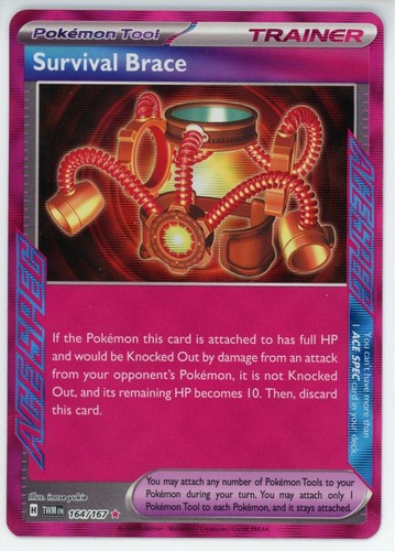 Survival Brace 164/167 - Twilight Masquerade - ACE SPEC Rare - Pokémon ...
