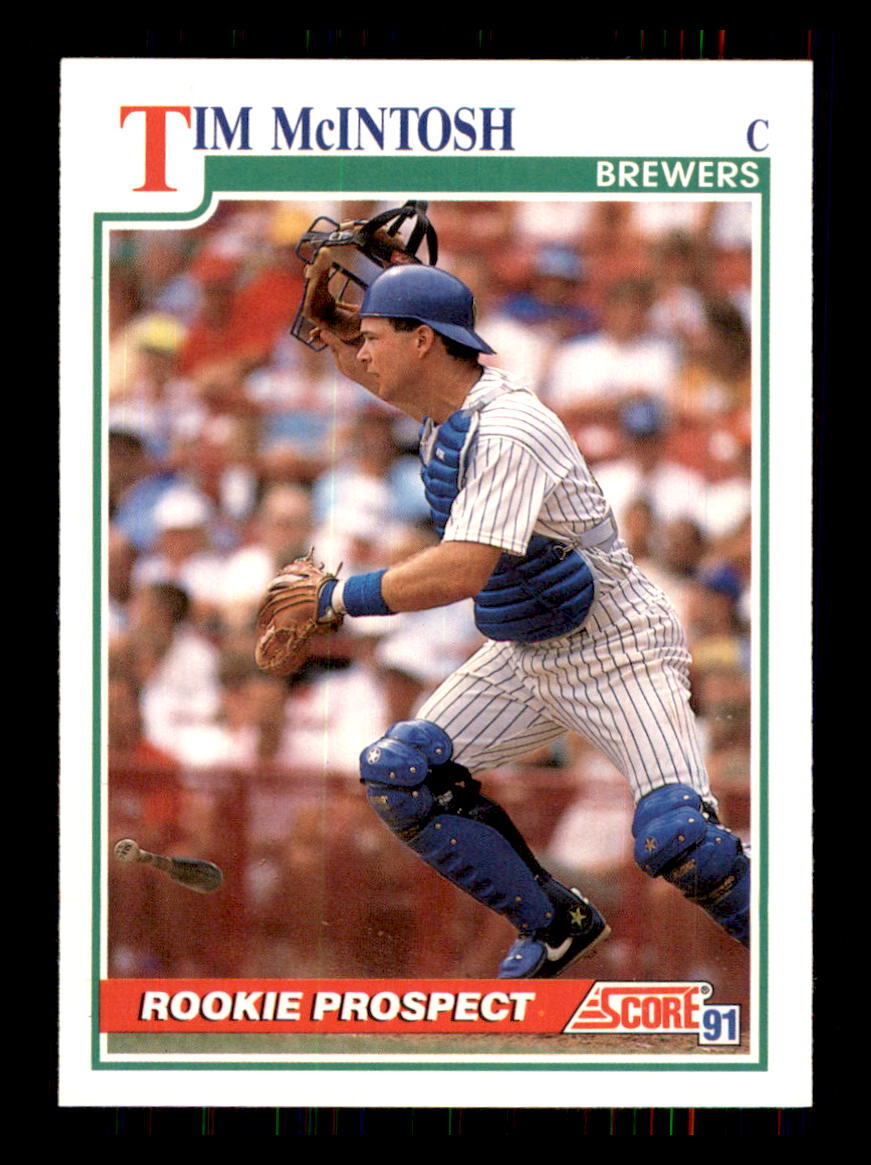 1991 Baseball Score Tim McIntosh Milwaukee Brewers #347 RP RC | eBay