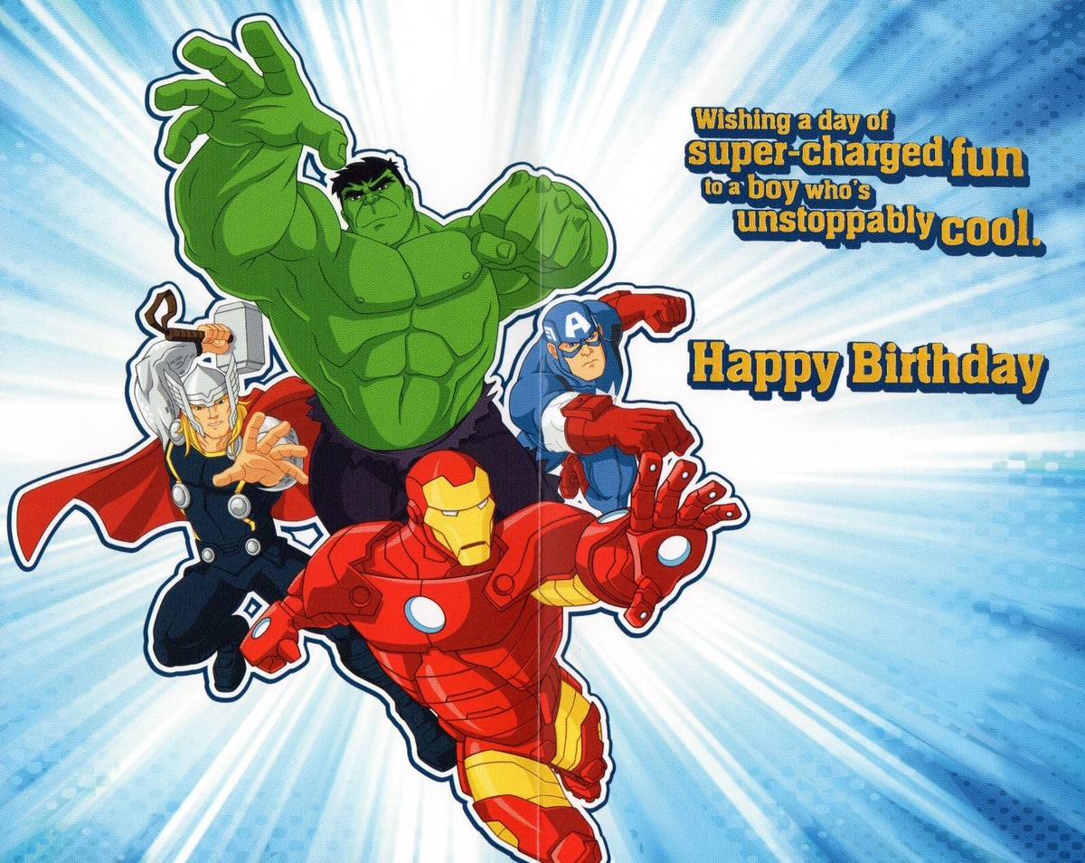 Wishing Happy Birthday Superheros