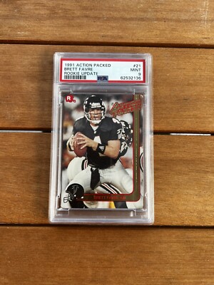 BRETT FAVRE 1991 Action Packed Rookie Update #21 RC PSA Graded MINT 9 ...