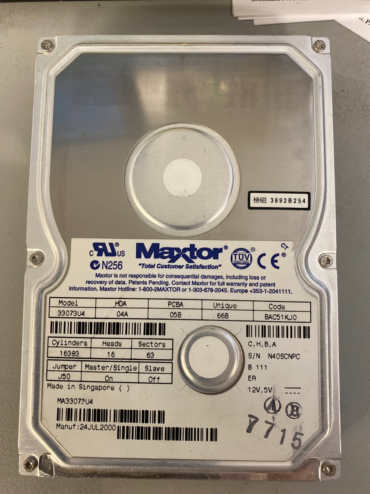MAXTOR 30GB IDE HARD DRIVE Model 33073U4 | eBay