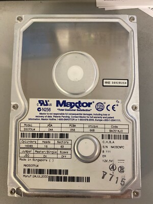MAXTOR 30GB IDE HARD DRIVE Model 33073U4 | eBay