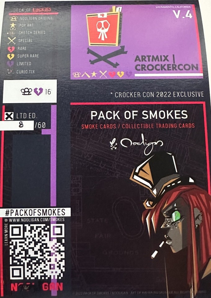 Nooligan Art Limited Hand Numbered Original Smoke Card Print | eBay