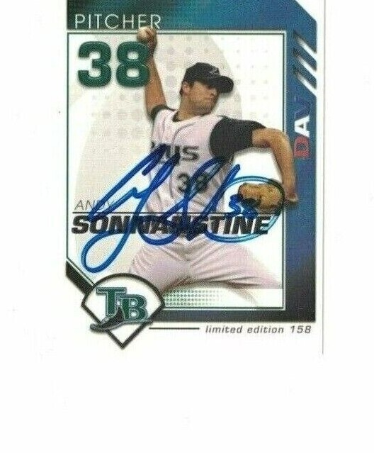 ANDY SONNANSTINE SIGNED IP LIMITED EDITION (DAV) #158 TAMPA BAY RAYS ...