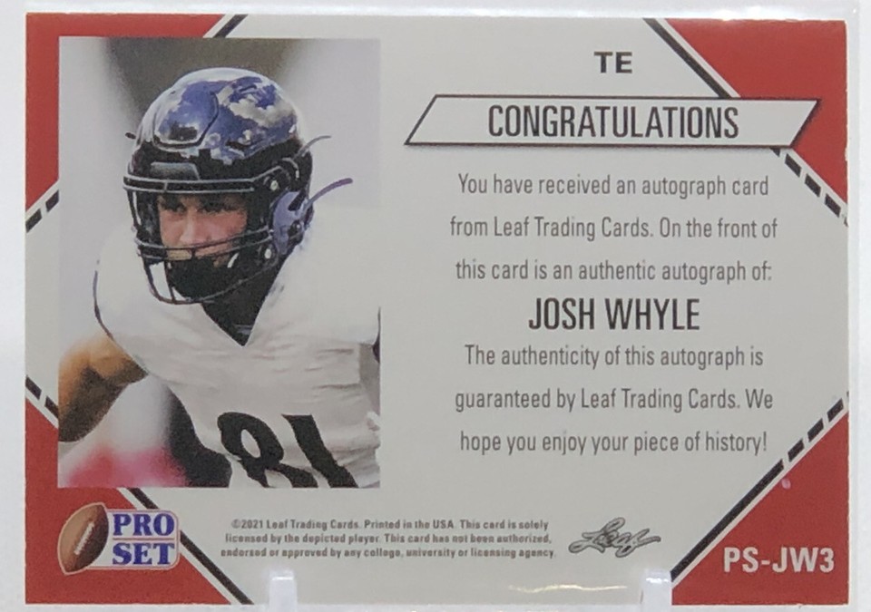 💥JOSH WHYLE AUTO ROOKIE 2021💥LEAF PRO SET AUTO💥CINCINNATI🔥🔥 | eBay