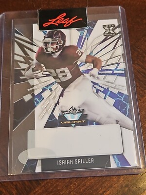 Isaiah Spiller 1/1 one of one card rookie rc leaf college Texas A&m ...