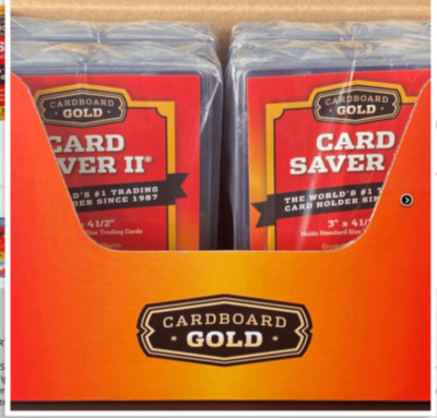 100 Ct Card Saver II Cardboard Gold PSA Graded Semi Rigid Holders Big ...