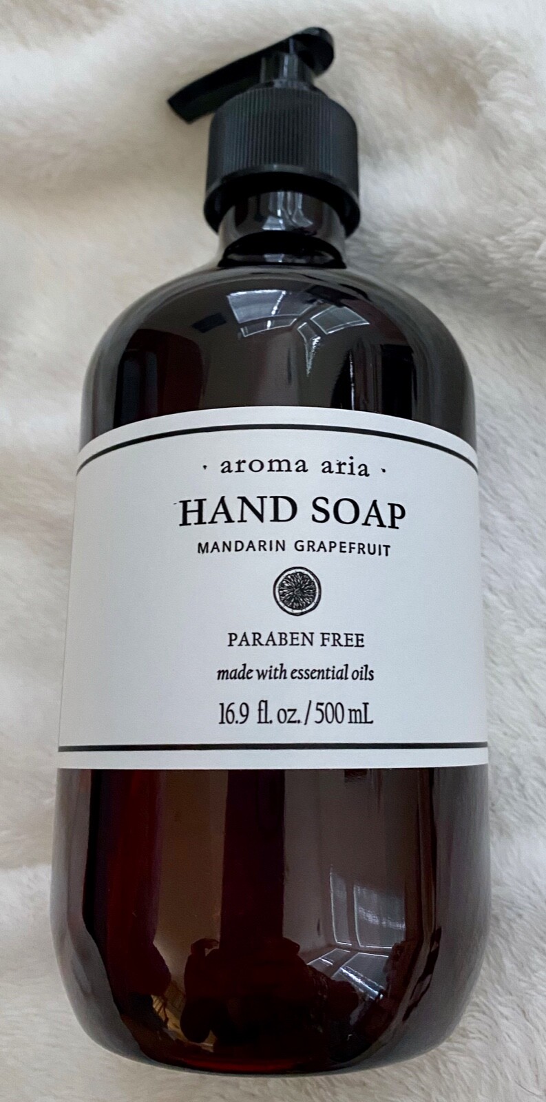 NEW Aroma Aria Mandarin Grapefruit Hand Soap Wash Essential Oils (16.9 ...