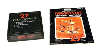 TARGET FUN (Atari 2600, 1977) Sears, Telegames, Red Label, Cleaned ...