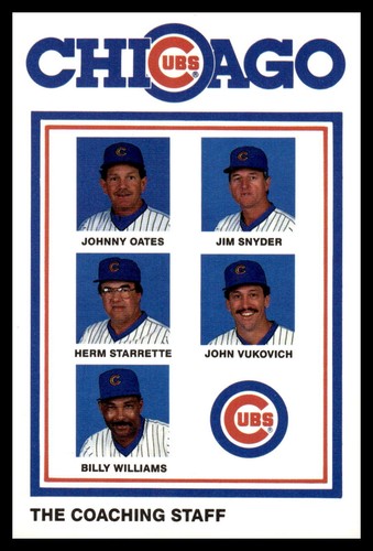 The Coaching Staff 1987 David Berg Chicago Cubs #NNO Baseball Card | eBay