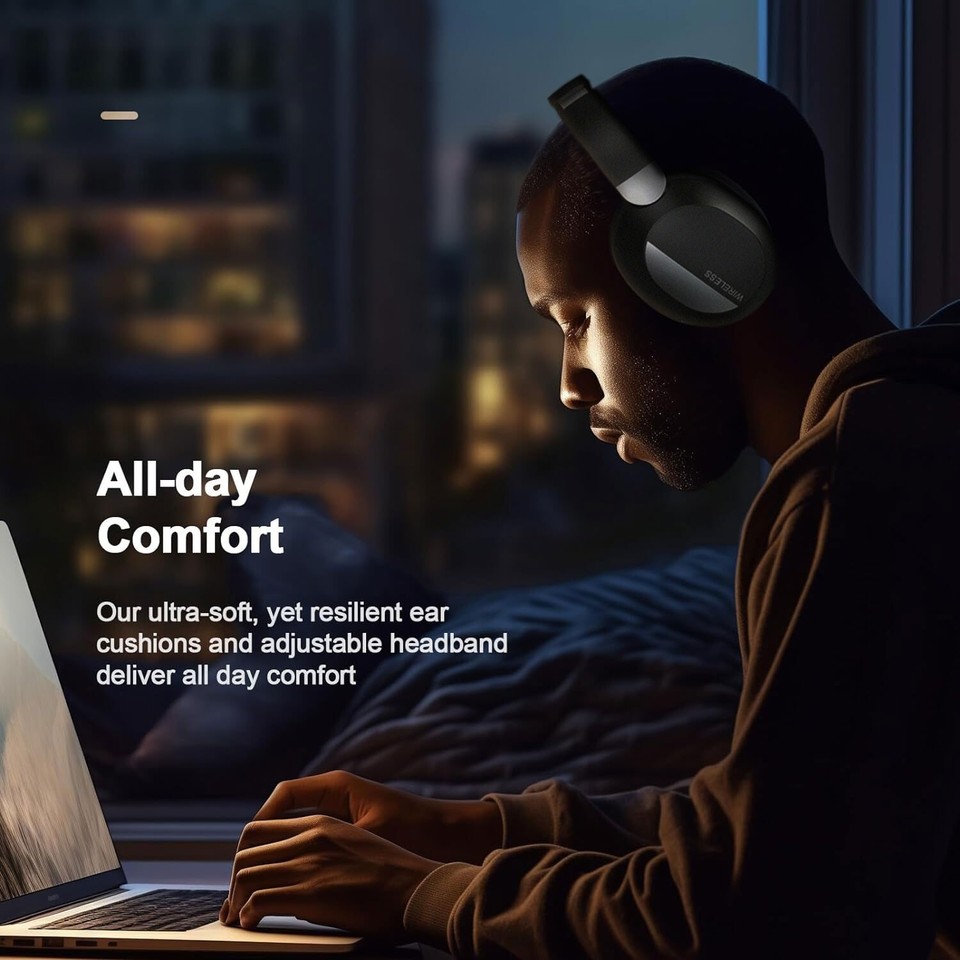 Wireless Bluetooth 5.3 Over-ear Headphones For Samsung Galaxy S25/S25 ...