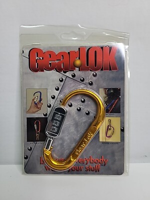 Gearlok Combination Carabiner Lock-Color Gold BRAND NEW SEALED PRICED ...