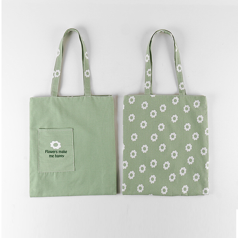 Women's Large Canvas Handbag Double Sided Shopping Bag Sundry Storage ...