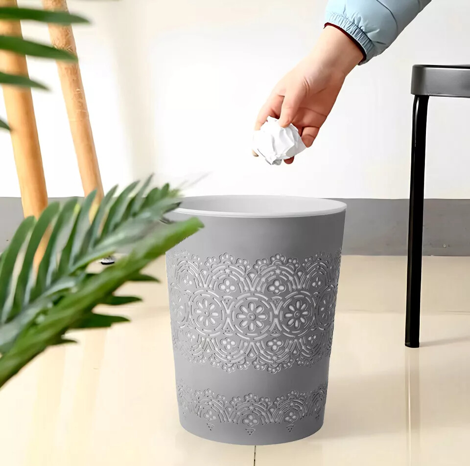 9 Liter Flora Waste Rubbish Paper Lightweight Bin Kitchen Home Office ...
