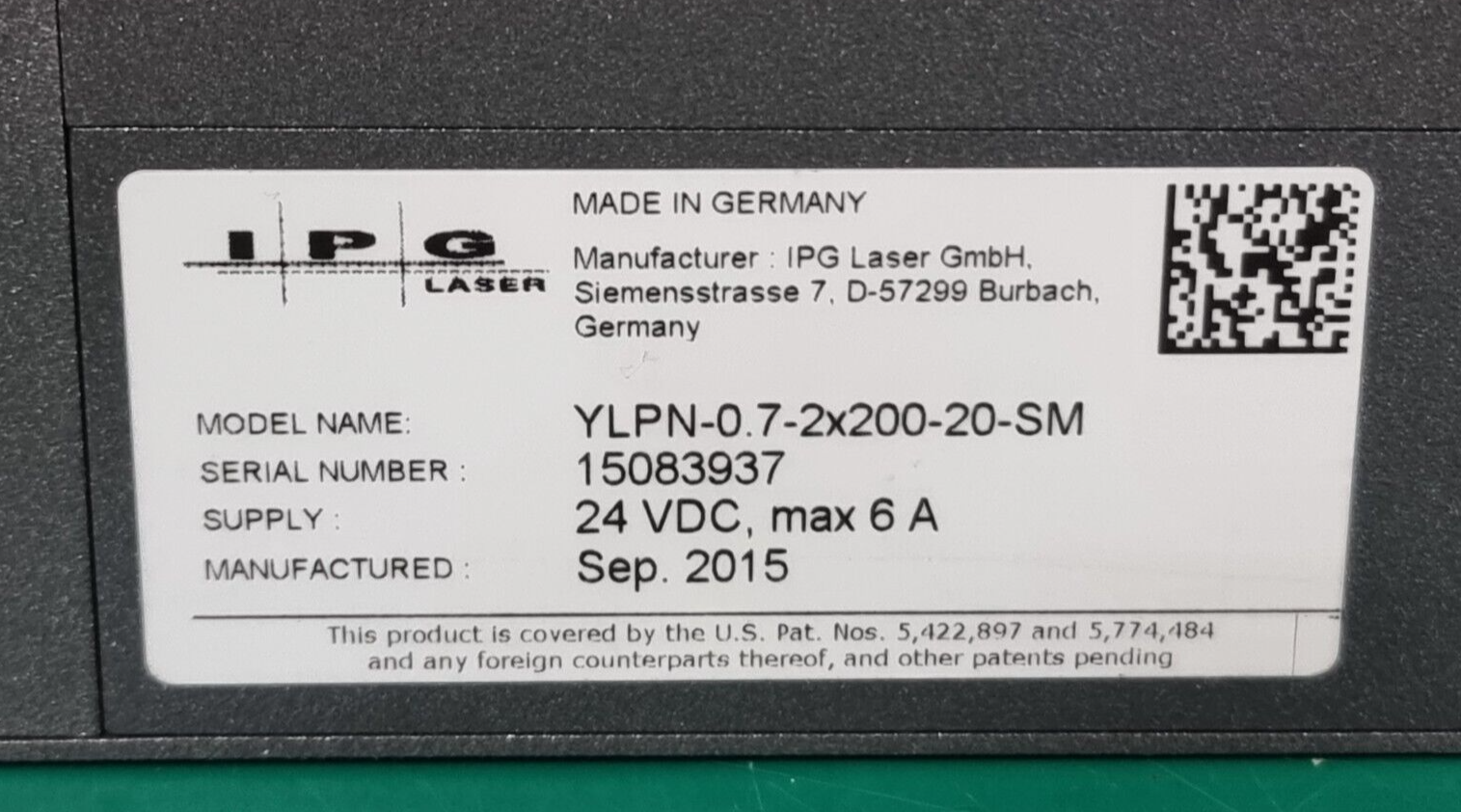IPG Ytterbium Fiber Laser YLPN-0.7-2X200-20-SM 24VDC | eBay