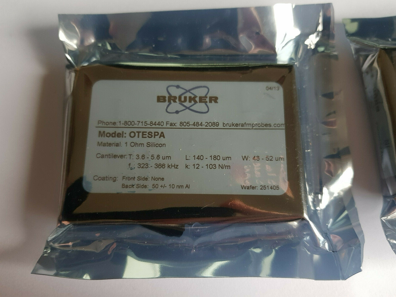 Veeco Bruker AFM SPM probes tips FASTSCAN SCANASYST TESPA SNL DNP ...