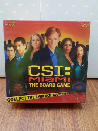 CSI: MIAMI The Board Game SOLVE 8 CRIMES Age 13+ | eBay