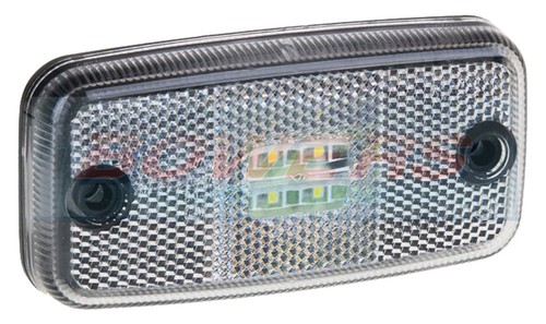 12V 24V VOLT WHITE LED REFLECTIVE FRONT MARKER POSITION LAMP LIGHT ...