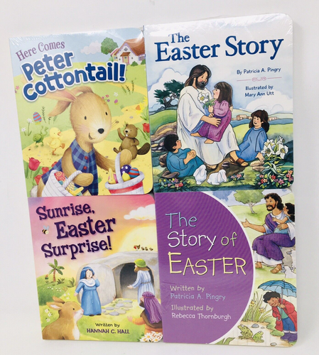 Set 4 Easter Board Books, Christian Children Bible Stories Holiday ...