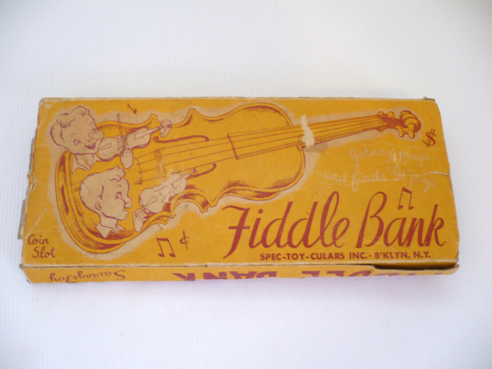 Vintage 1950's Spec-Toy-Culars Fiddle Bank w/Box | eBay