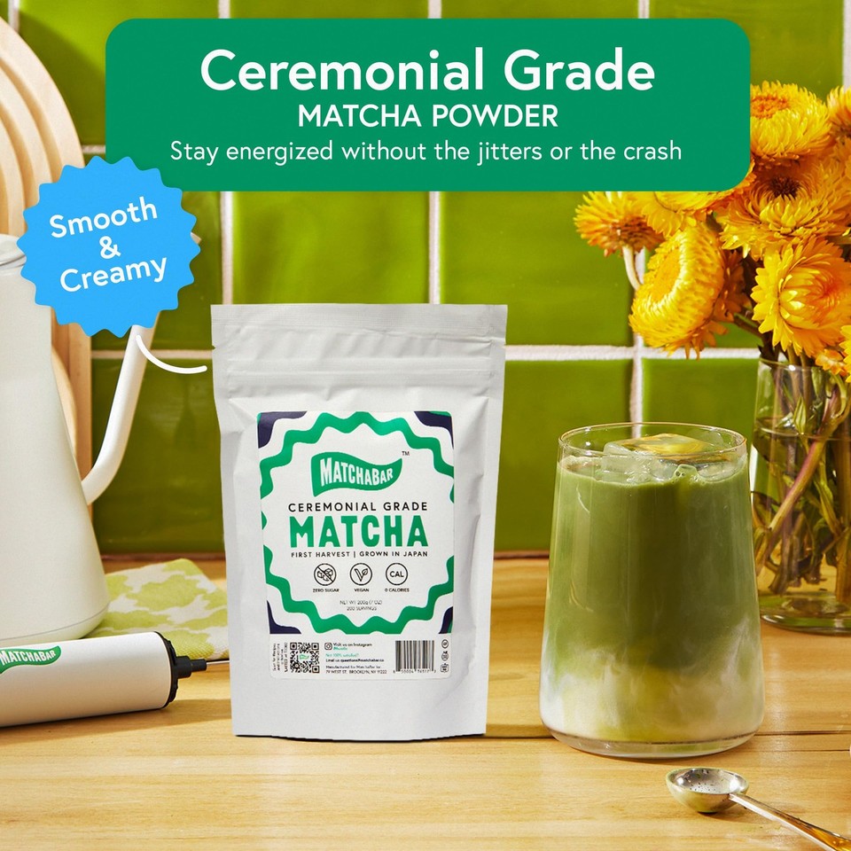 Matcha Powder (200g) - Ceremonial Grade Authentic Japanese Matcha Green ...