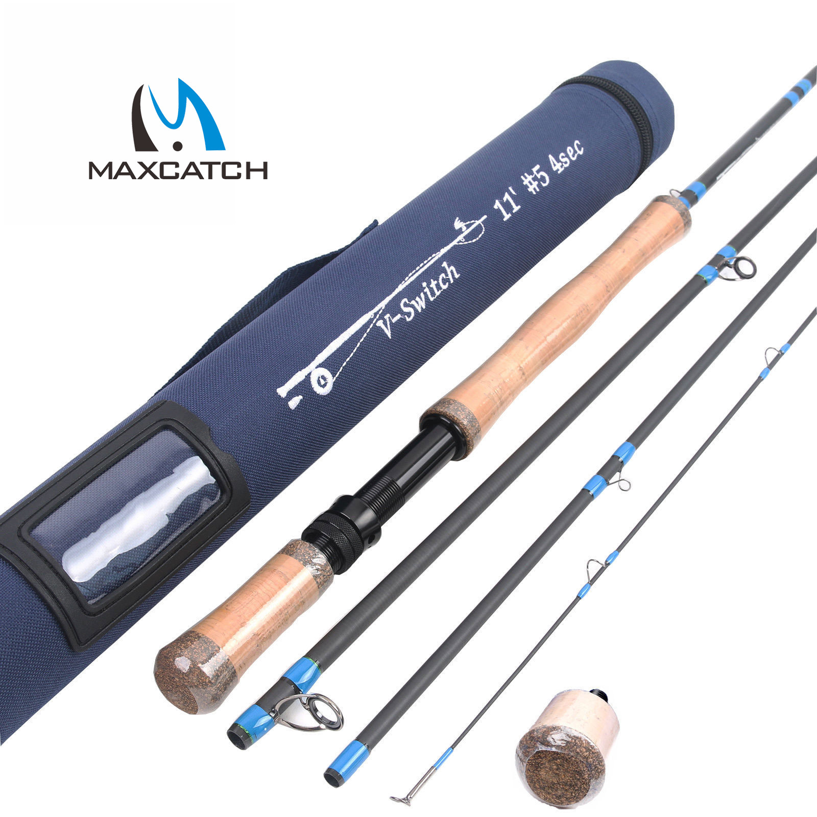 Maxcatch Switch/Spey Fly Fishing Rod 4-9 WT 4/6Sec Two-handed Fishing ...