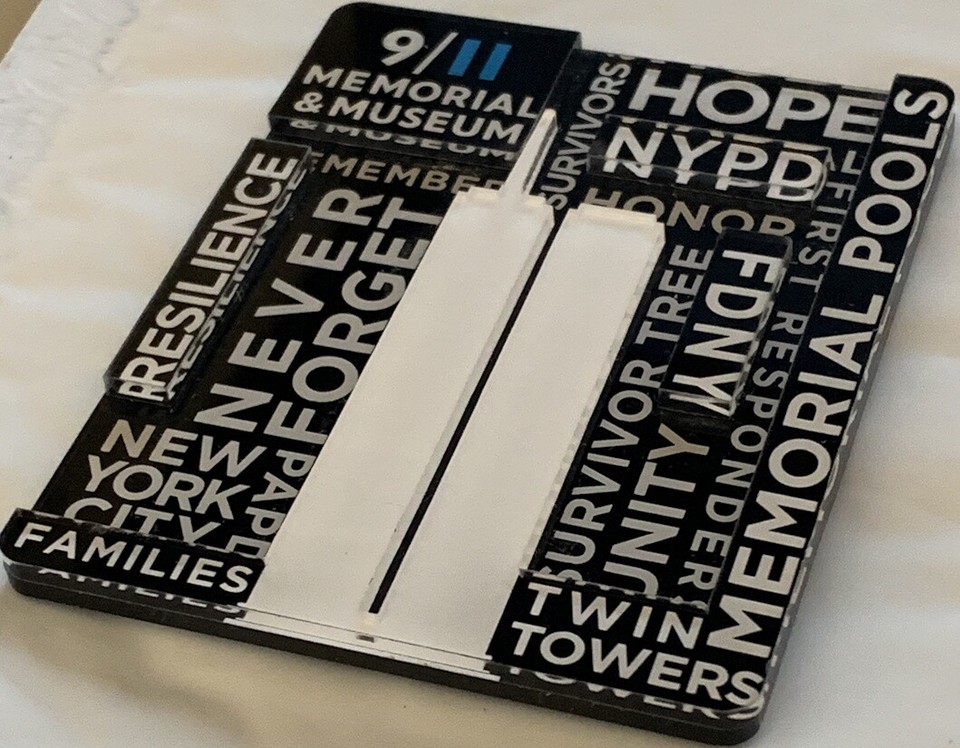 9/11 MEMORIAL MAGNET Twin Towers Never Forget SEPTEMBER 11th 2001 911 ...
