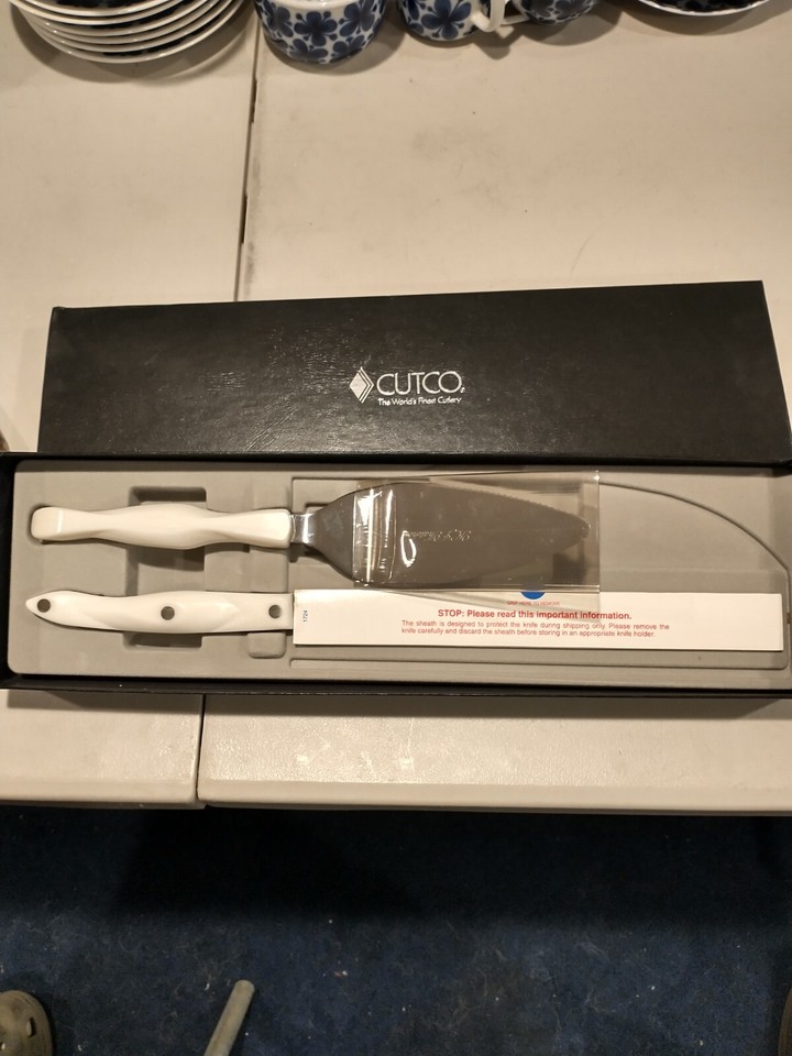 Cutco Gift Set 1823W Pearl Knife/Spatula Set cake serving set NEW | eBay