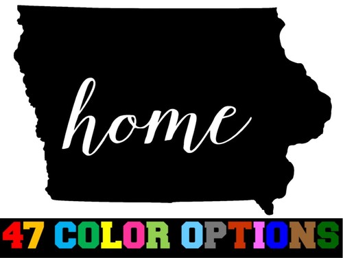 Vinyl Decal Truck Car Sticker Laptop - Home State Outline Love USA Iowa ...