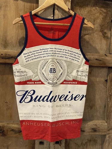 Budweiser Beer Tank Top Mens Officially Licensed Anheuser-Busch Shirt ...
