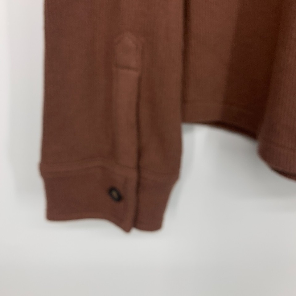 Goodfellow & Co Shirt Jacket Mens Small Brown Ribbed Knit Button Down ...