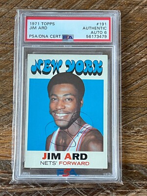 1971-72 1971 Topps Jim Ard PSA/DNA signed autographed card | eBay