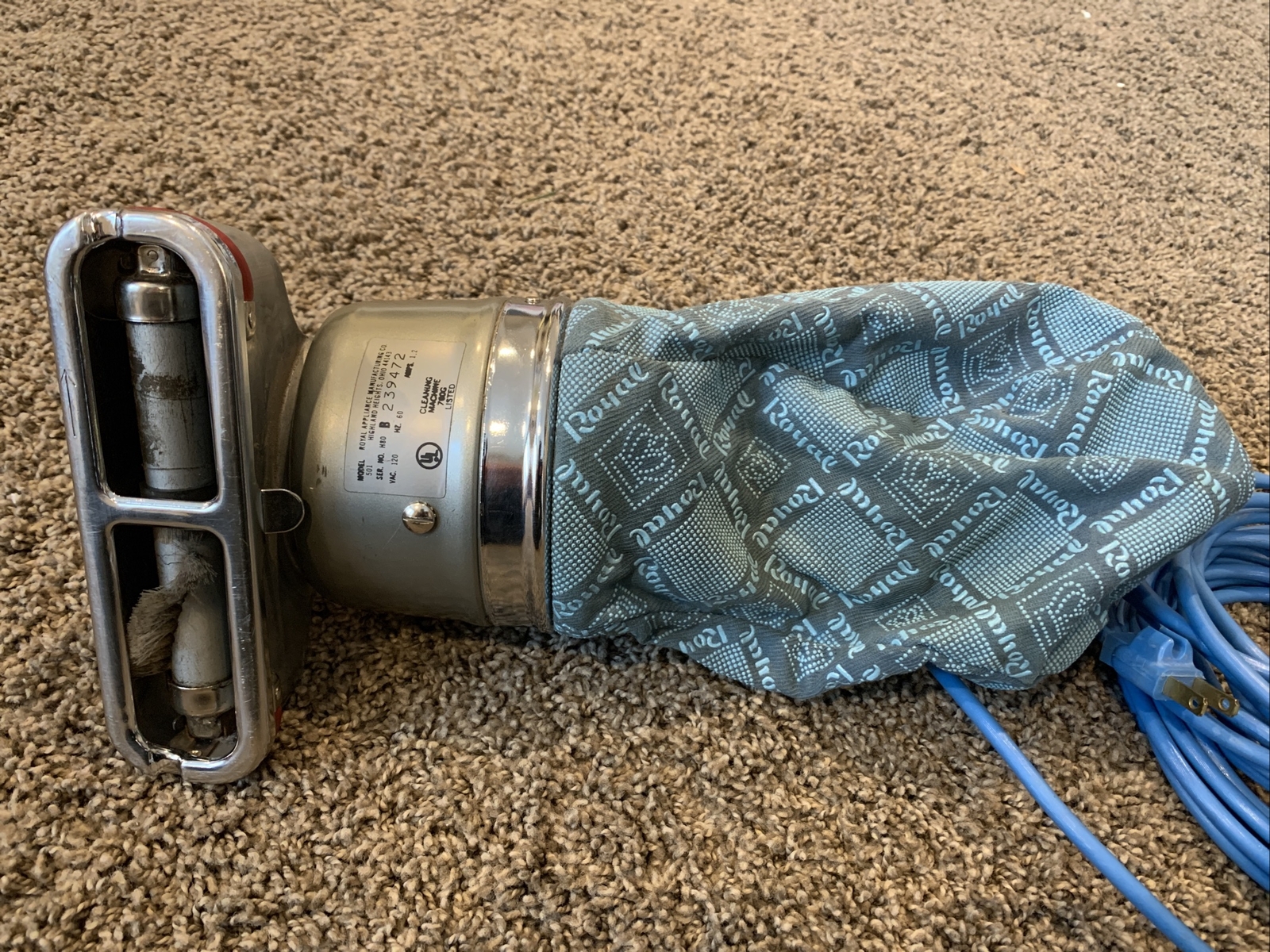 Vintage Royal Prince Model 501 Hand Held Vacuum Blue 1.2 amp Corded | eBay