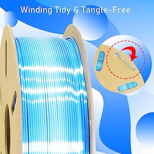 Silk White Color Change to Silk Sapphire Blue PLA 3D Filament, White to ...