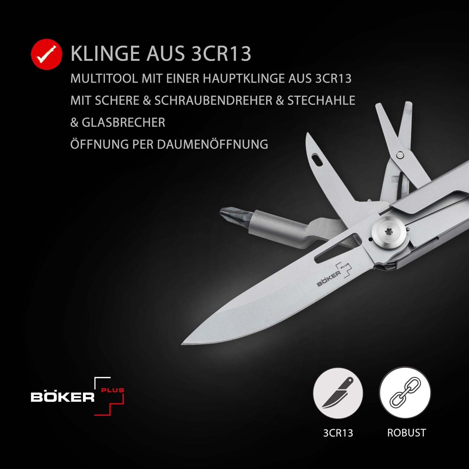Böker Plus Specialist Half-Tool Taschenmesser Multitool Werkzeug Tool ️ ...