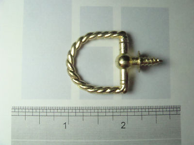 10 LARGE BRASS PLATED BRAIDED ROUND PLAQUE RING PICTURE FRAME HANGERS ...