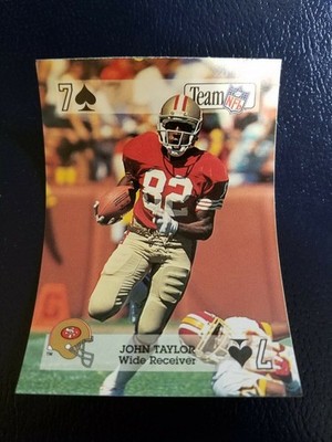 John Taylor SF 49ers 1992 TEAM NFL STAR PLAYING CARDS SQUARED CORNERS ...
