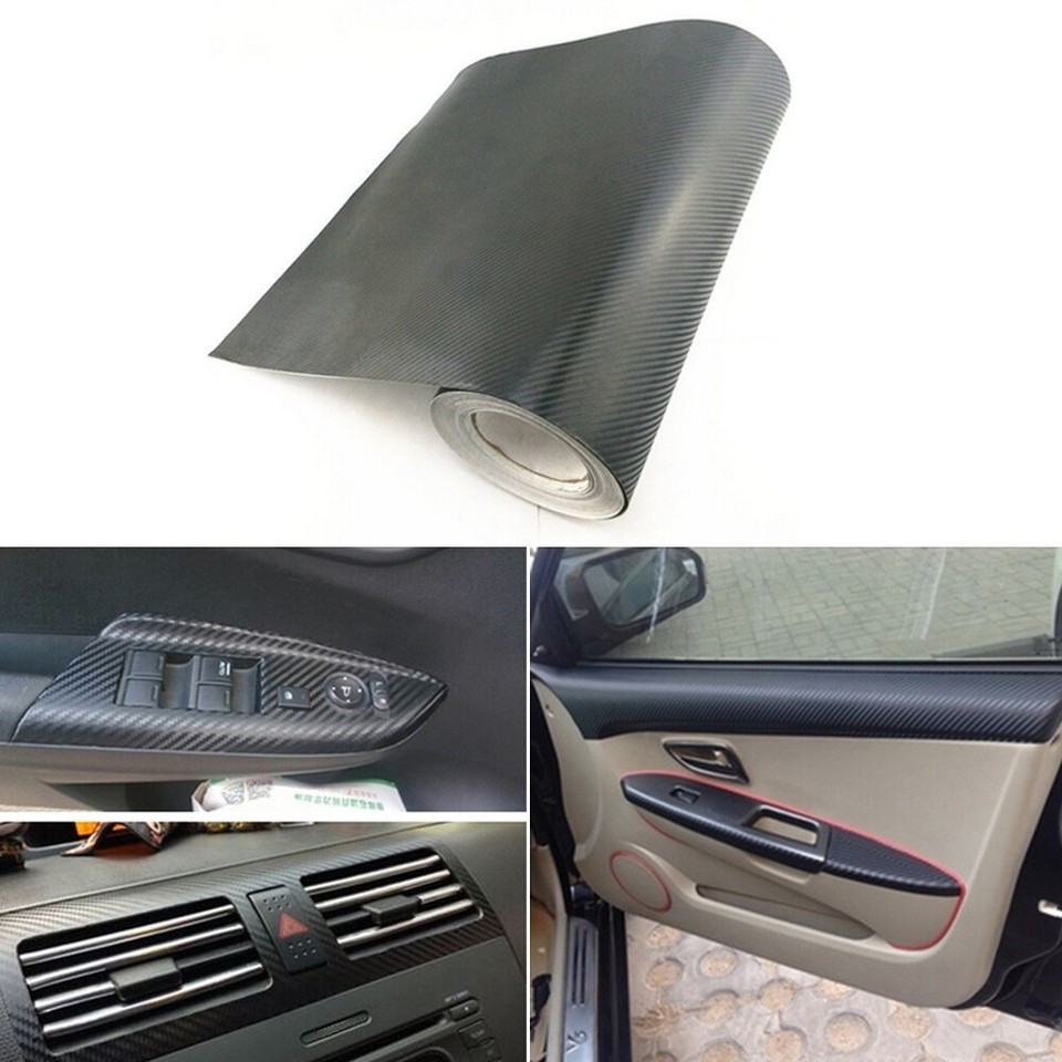 3D Car Interior Carbon Fiber Vinyl Wrap Sticker Dashboard Trim Panel ...