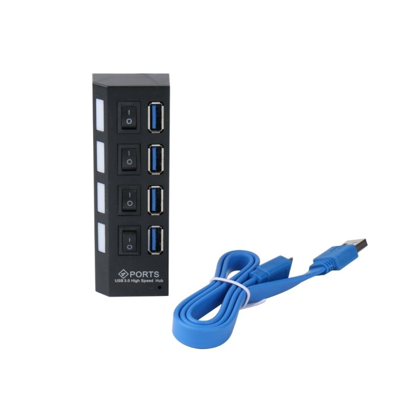 USB Powered Hub 3.0 Splitter 1 to 4 Port USB Data Hub with Power ...