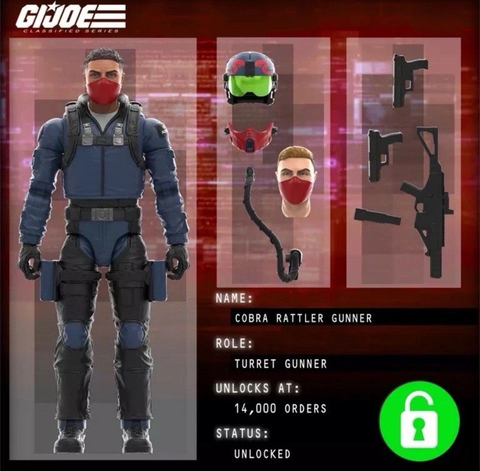 G.I. JOE CLASSIFIED HASLAB COBRA RATTLER *ALL TIERS *NEW/IN HAND ...