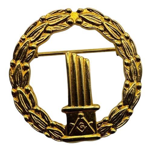 Vintage Masonic Wreath & Column Brooch Pin Gold-Tone 1” | eBay