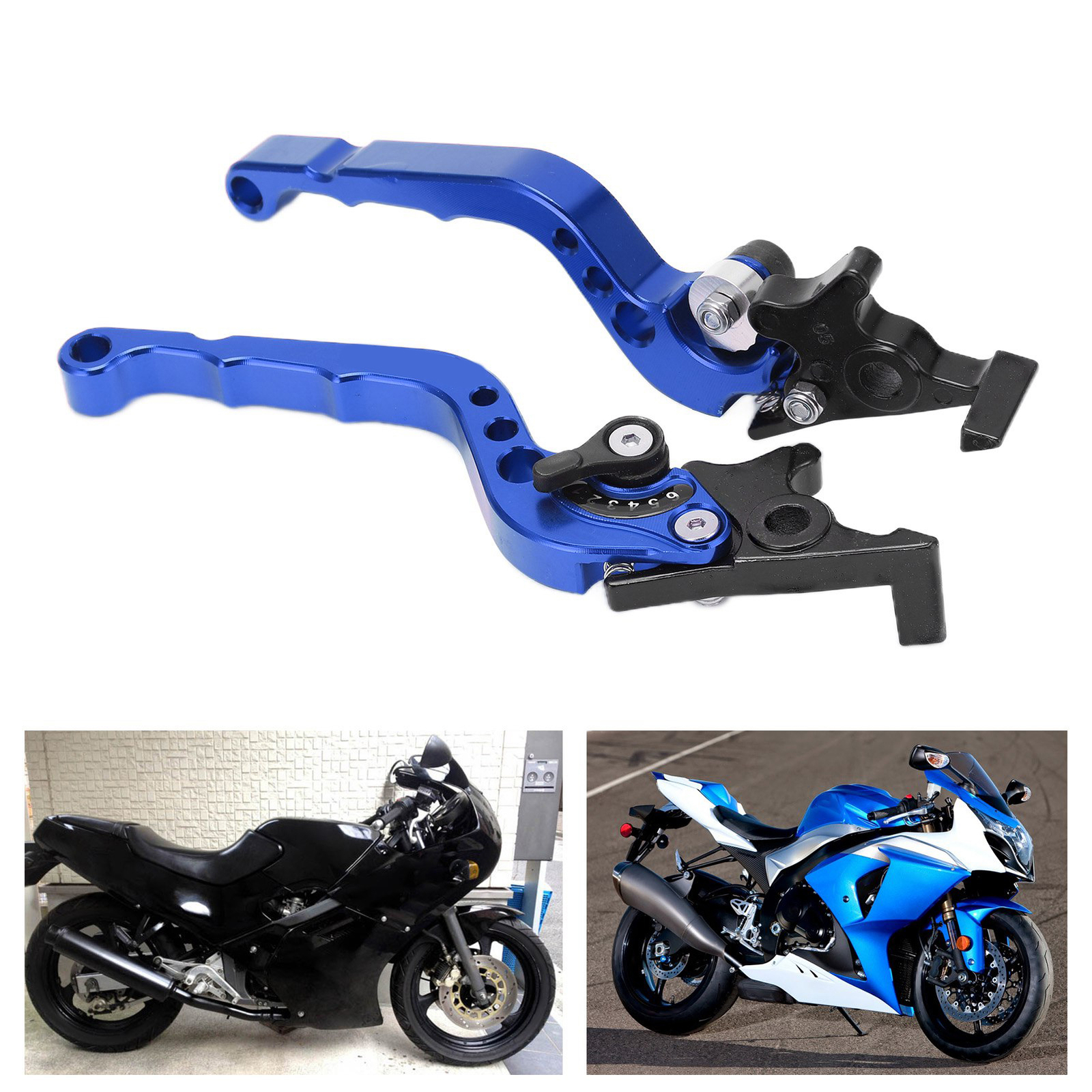 (Blue)Brake Handle Replacement Universal Wearproof Brake Lever 2pcs CNC ...