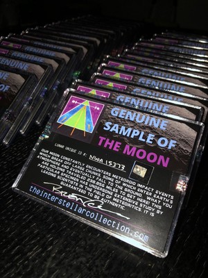 Genuine LUNAR MOON ROCK DISPLAY By The Interstellar Collection - IMCA ...