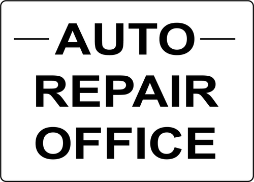 AUTO REPAIR OFFICE| Laminated Vinyl Decal Sticker Label | eBay