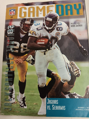 NOVEMBER 12 1995 NFL Game Day Magazine Jacksonville Jaguars VS SEAHAWKS ...