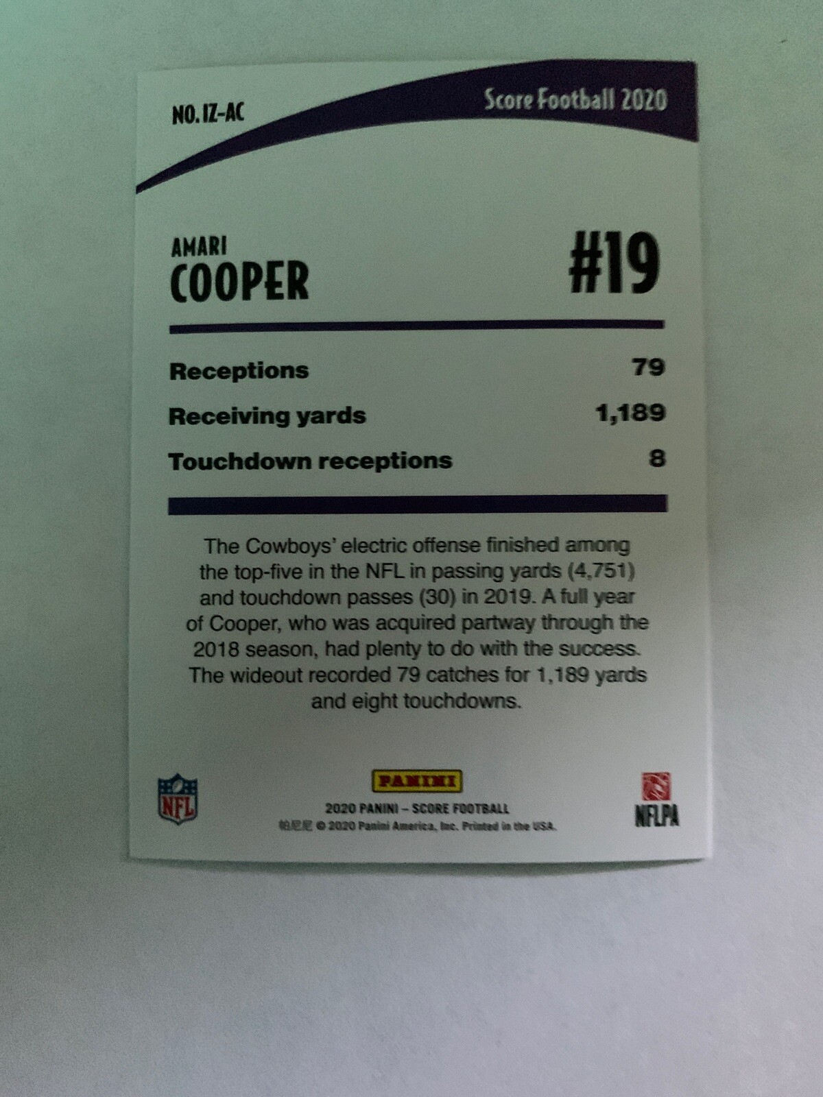 2020 Score - In the Zone Amari Cooper #IZ-AC for sale online | eBay